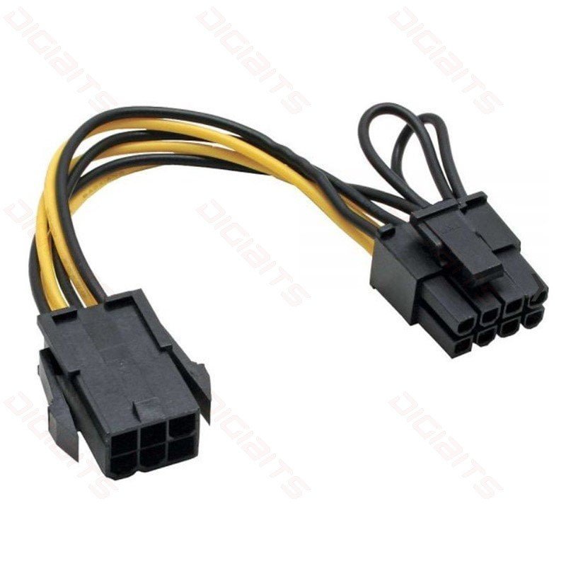 InLine internal power adapter 6pin to 8pin for PCIe – 26626 – Digibits Ltd
